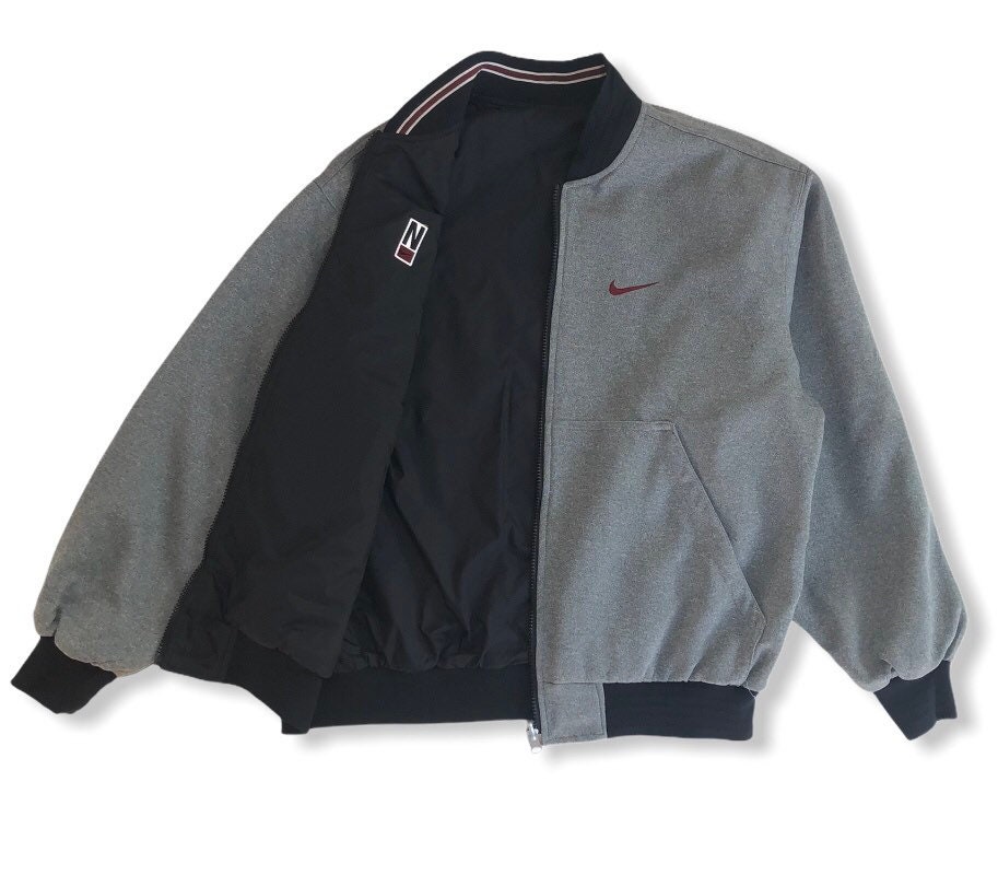 Vintage 90's Nike Reversible Bomber Jacket - Etsy Vintage 90's Nike Reversible Bomber Jacket - Etsy
