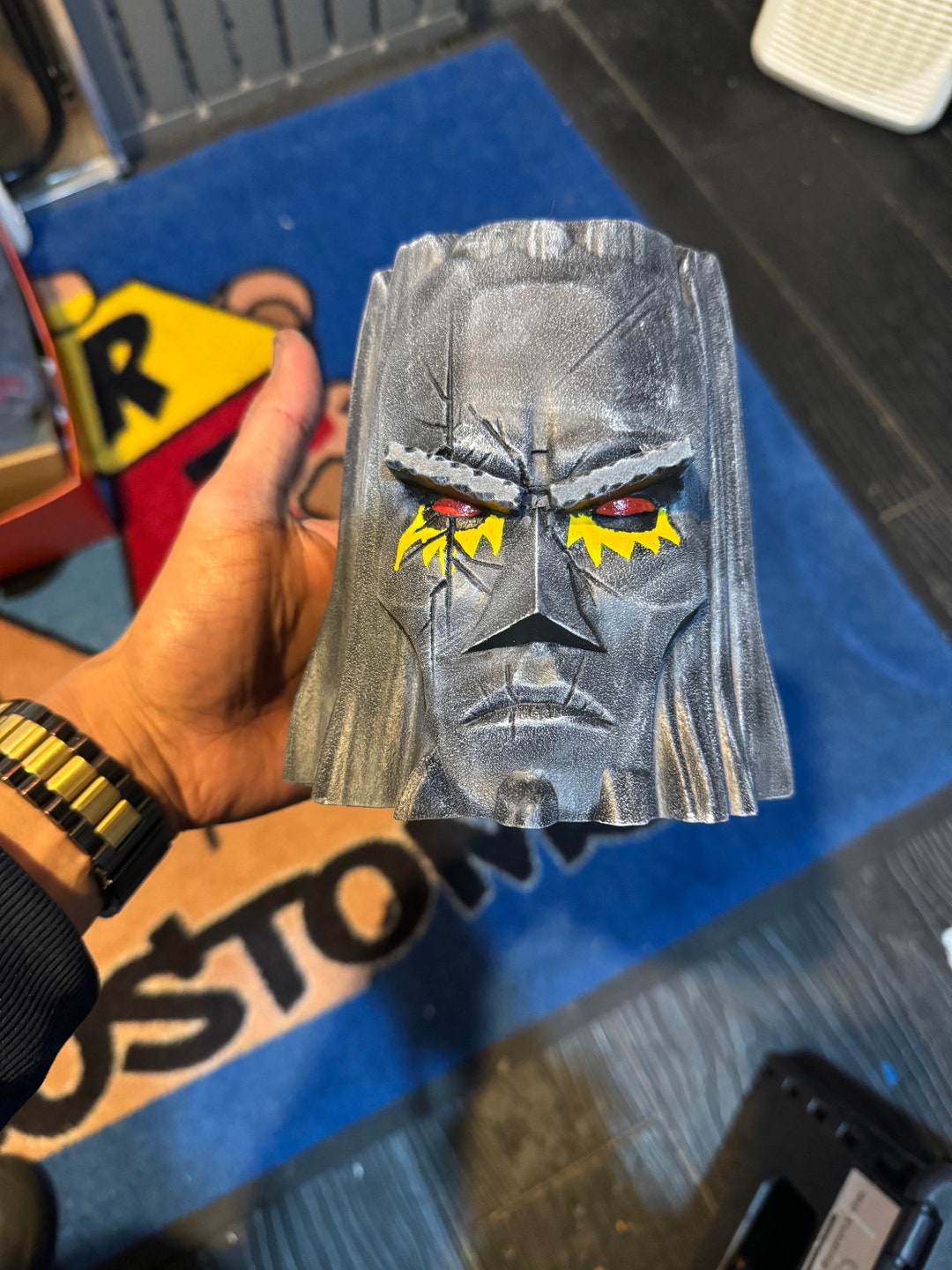 Savage Rock Face (painted) + Complimentary Matching Necklace Pendant - Etsy