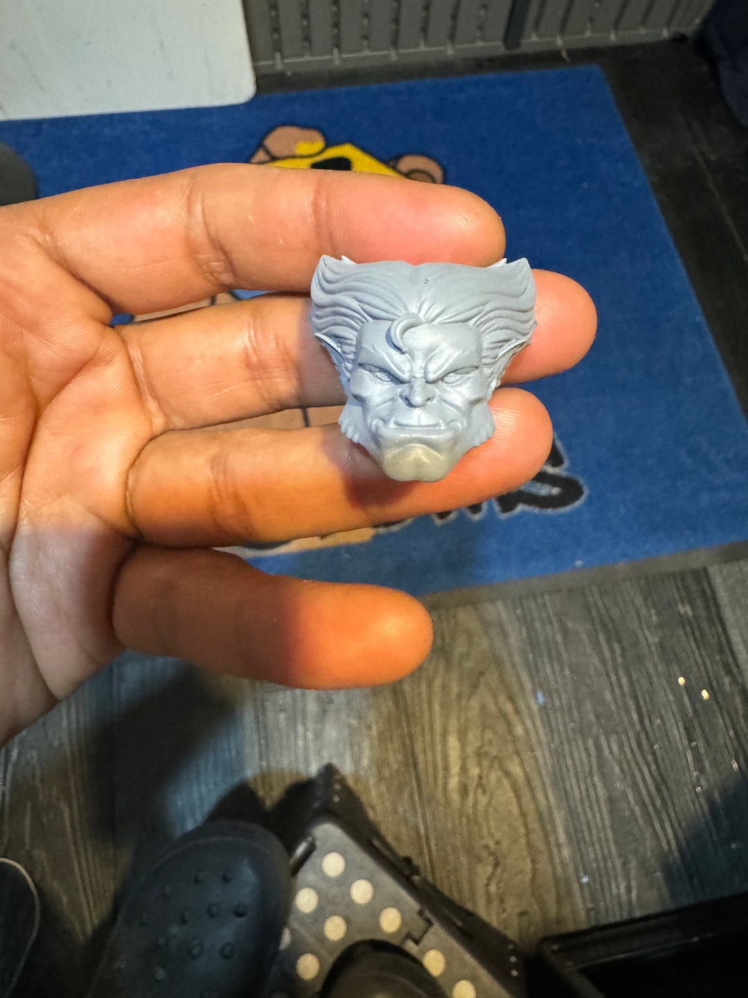 Animated Blue Cat Guy Smirk Head Sculpted by @orobus22 (unpainted ...