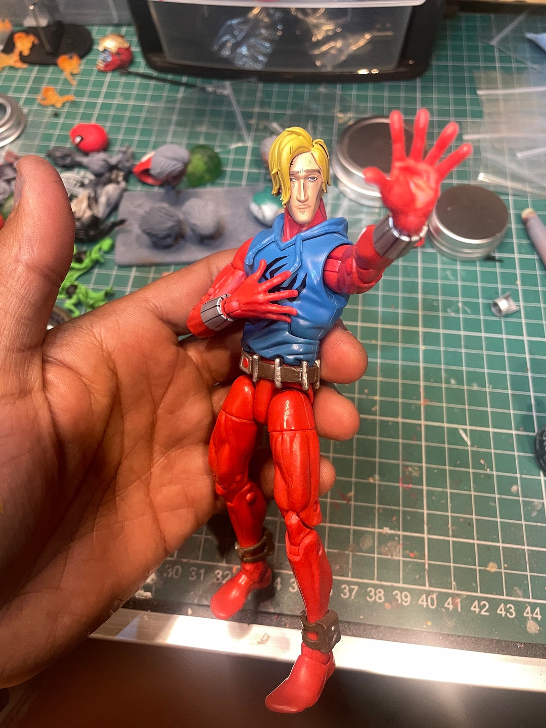 Tragic Backstory Insect Guy Head Sculpt (painted) FIGURE NOT INCLUDED ...