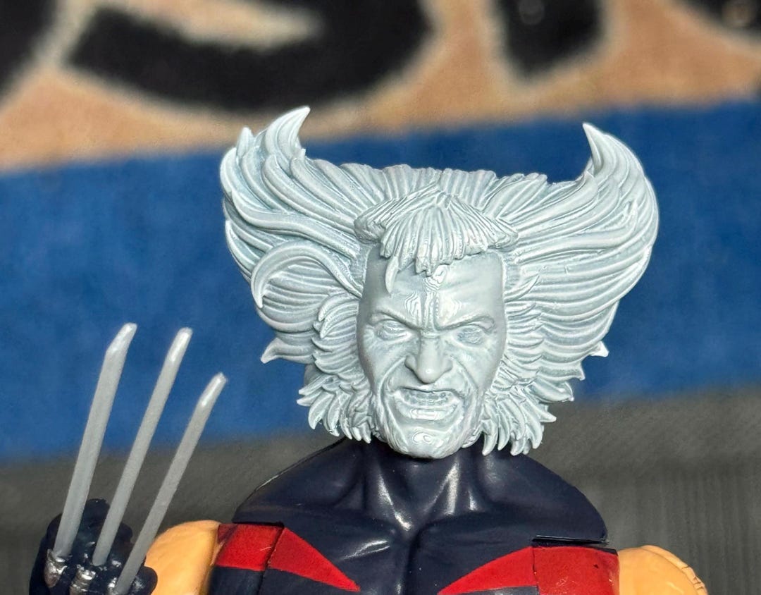 Feral Man Bad Hair Day Unpainted Head Sculpt (FIGURE NOT INCLUDED) - Etsy