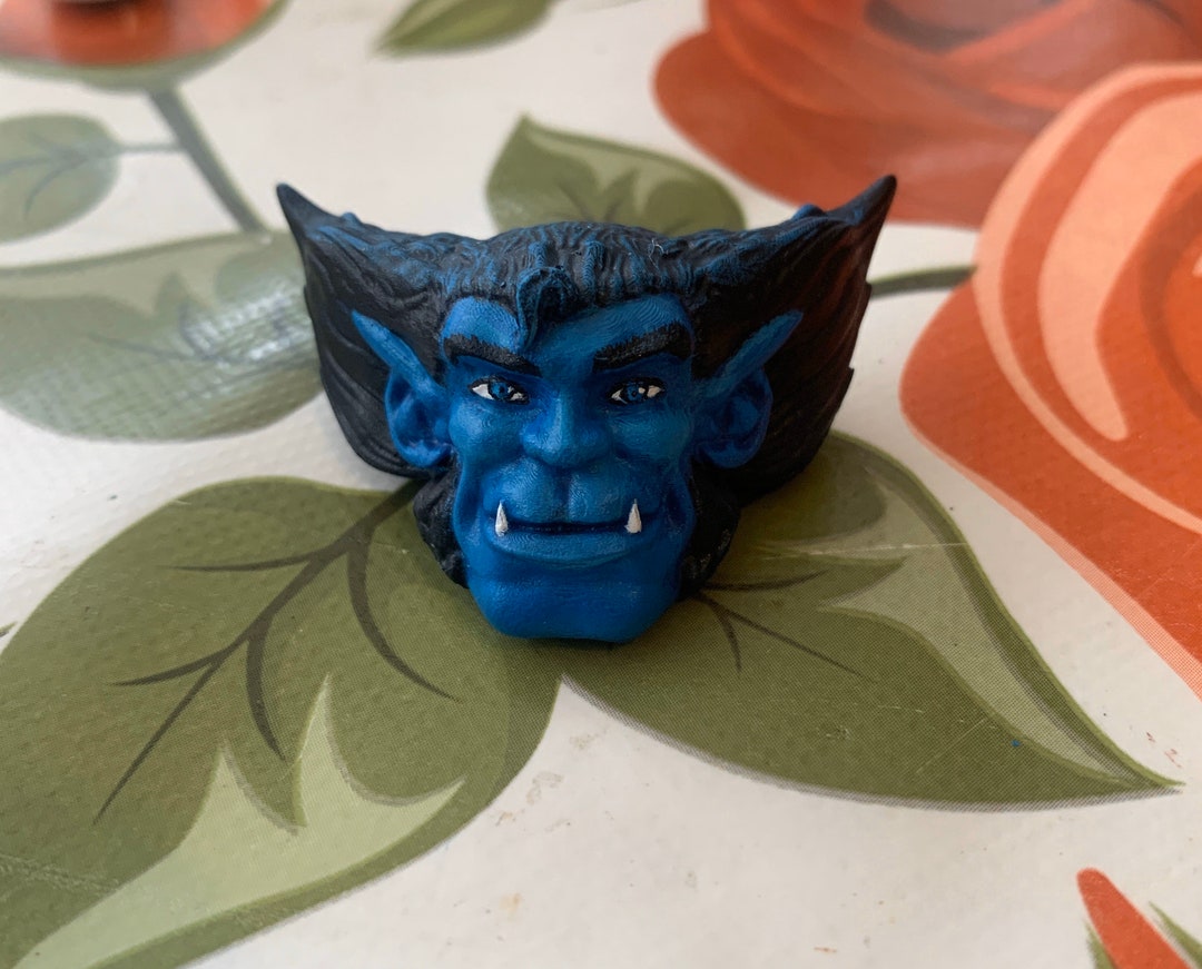 Animated Blue Cat Man Head Sculpt - Etsy