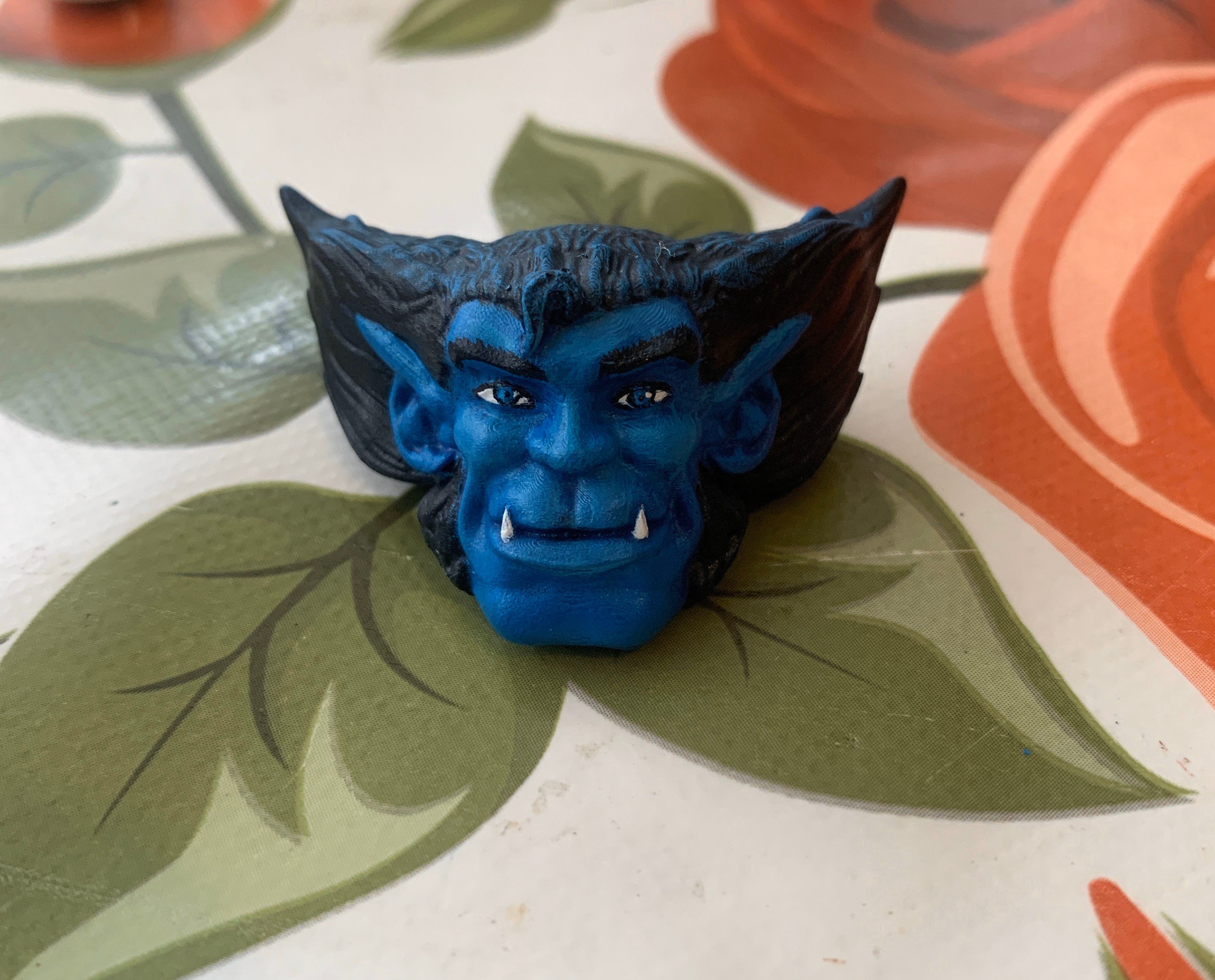 Animated Blue Cat Man Head Sculpt - Etsy