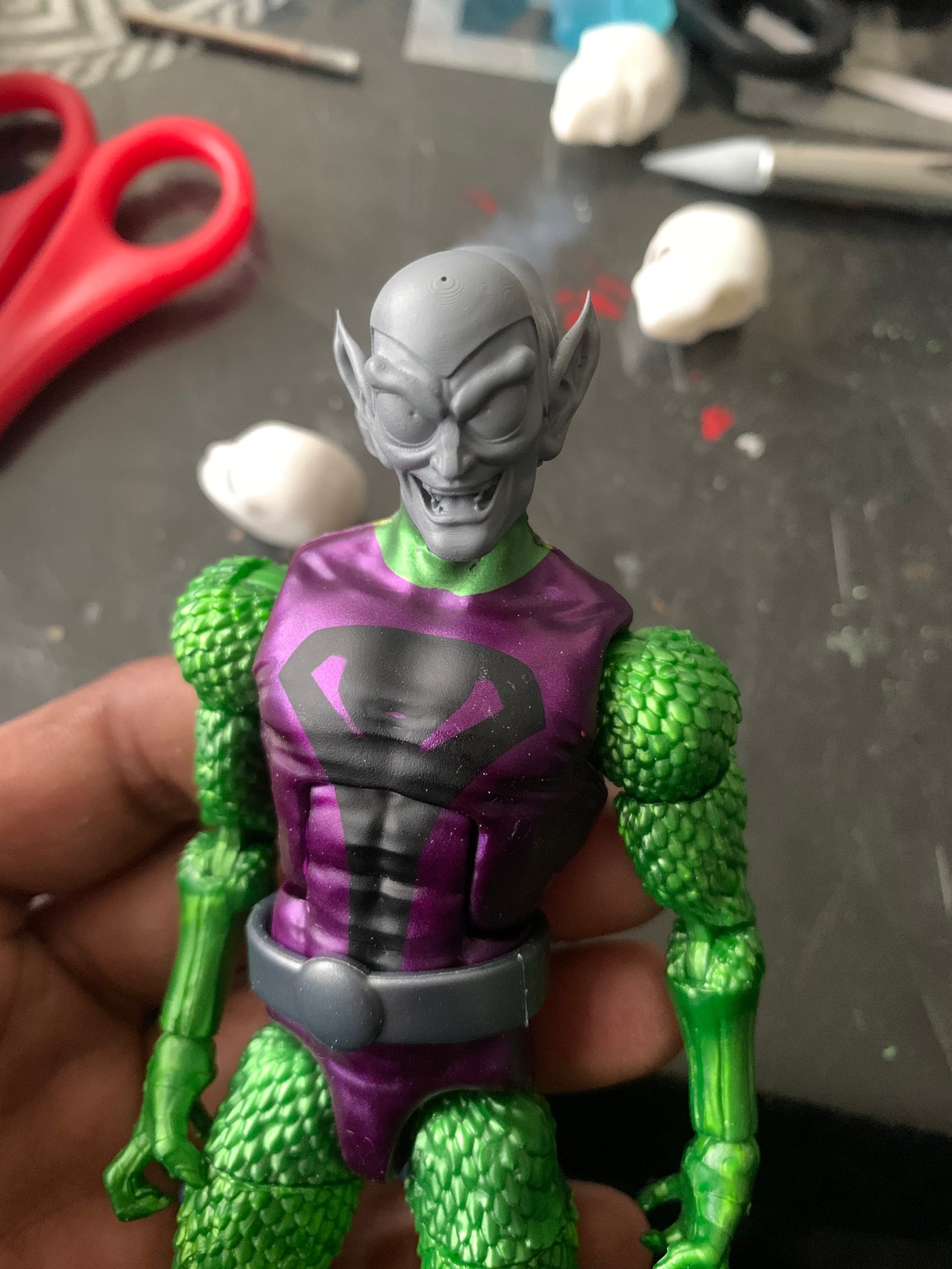 Unpainted Animated Green Menace Head Sculpt (FIGURE NOT INCLUDED) - Etsy