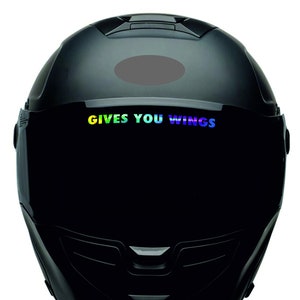 Sticker for Motorcycle Visor gives YOU Wings Text Inspired by Mark ...