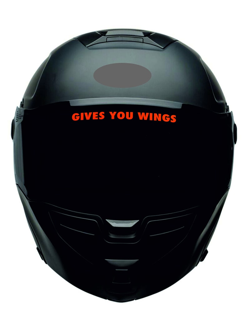 Sticker for Motorcycle Visor gives YOU Wings Text - Etsy