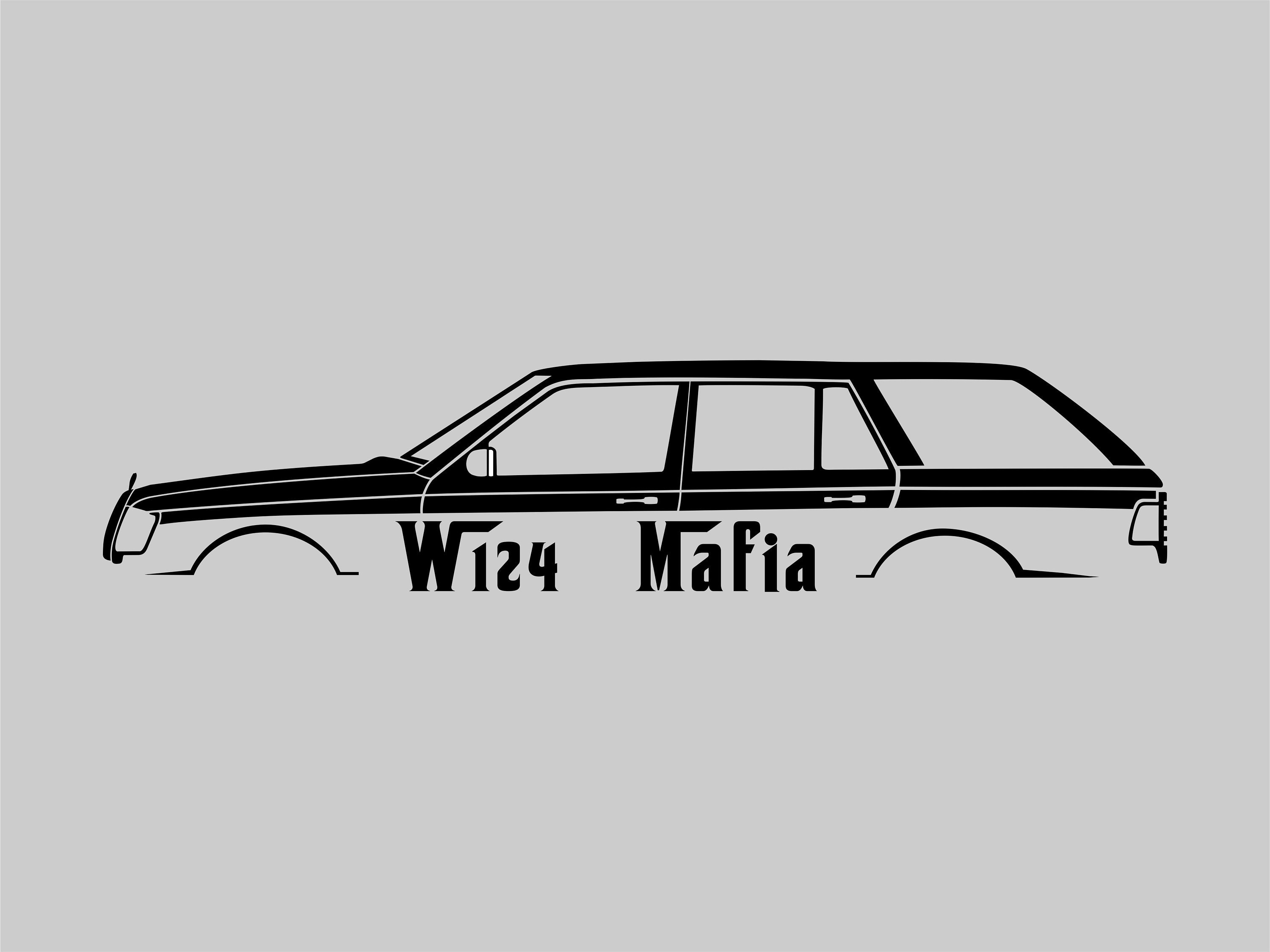 Autoaufkleber W 124 T Modell Sticker Decal W124 Mafia Sticker W124 ...