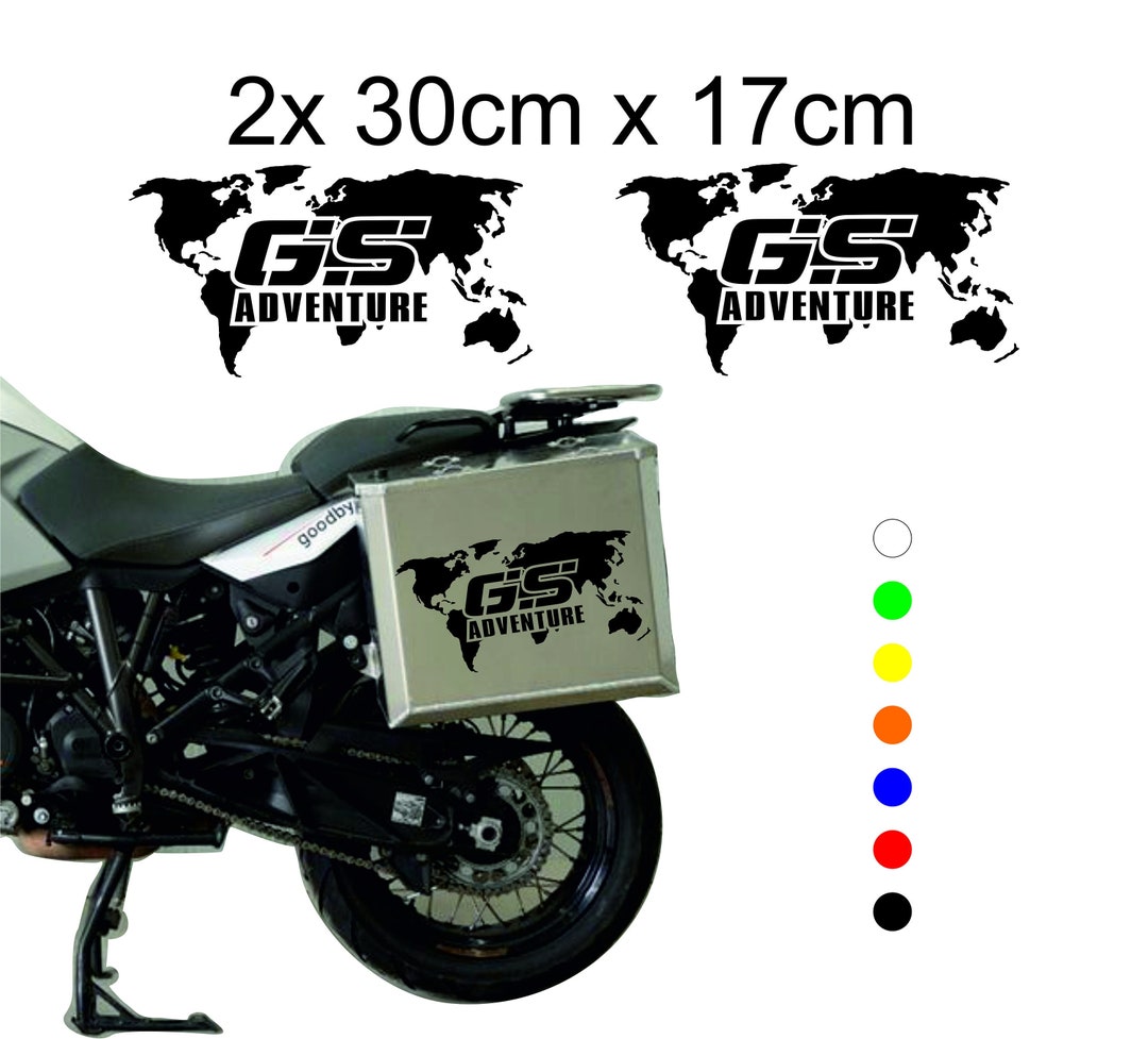 Motorcycle Sticker, World Map Sticker, Gs Adventure Sticker, Adventure ...