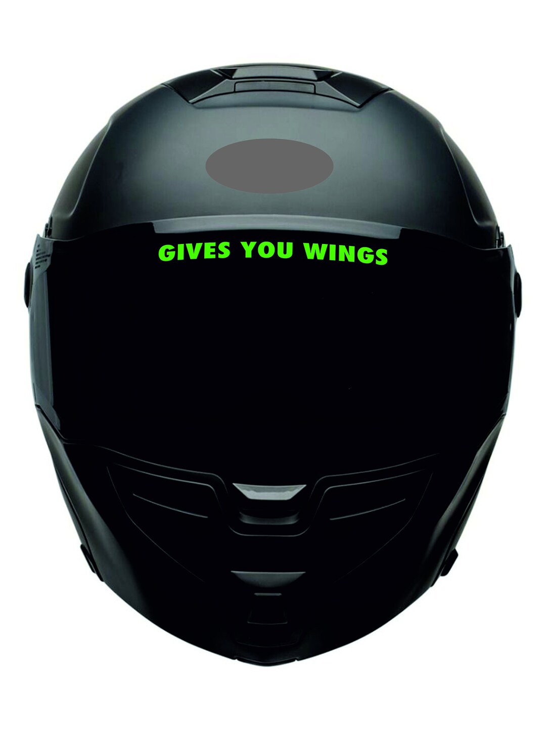 Sticker for Motorcycle Visor gives YOU Wings Text Inspired by Mark ...