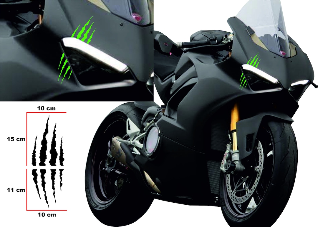 Motorcycle Claw Scratch Sticker Motorbike Sticker Claw Claws Scratches ...