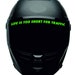 Motorcycle Visor Decal, Custom Text, Motorrad Helm Wunschtext, Helmet ...