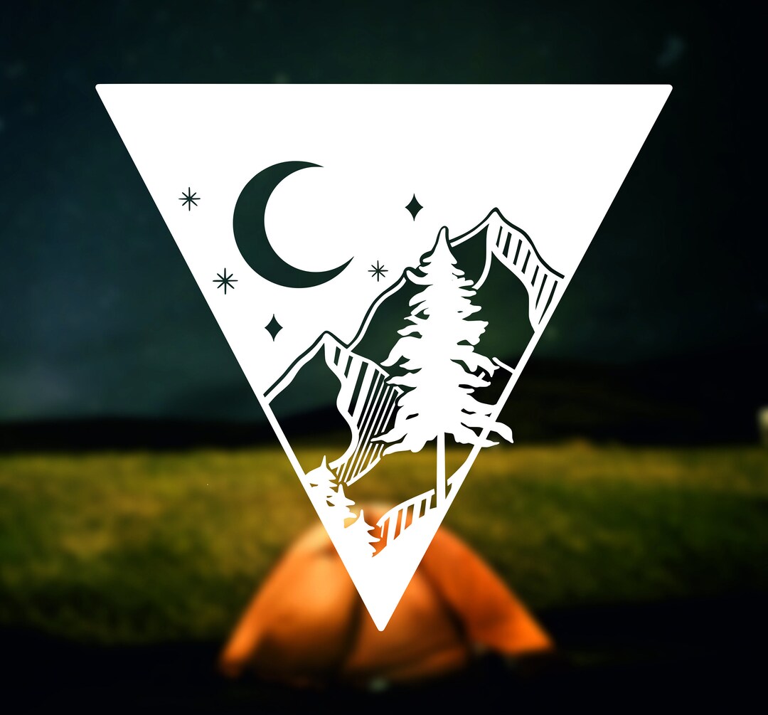Mountains and Night Sky Sticker Autoaufkleber Aufkleber Auto Camper ...