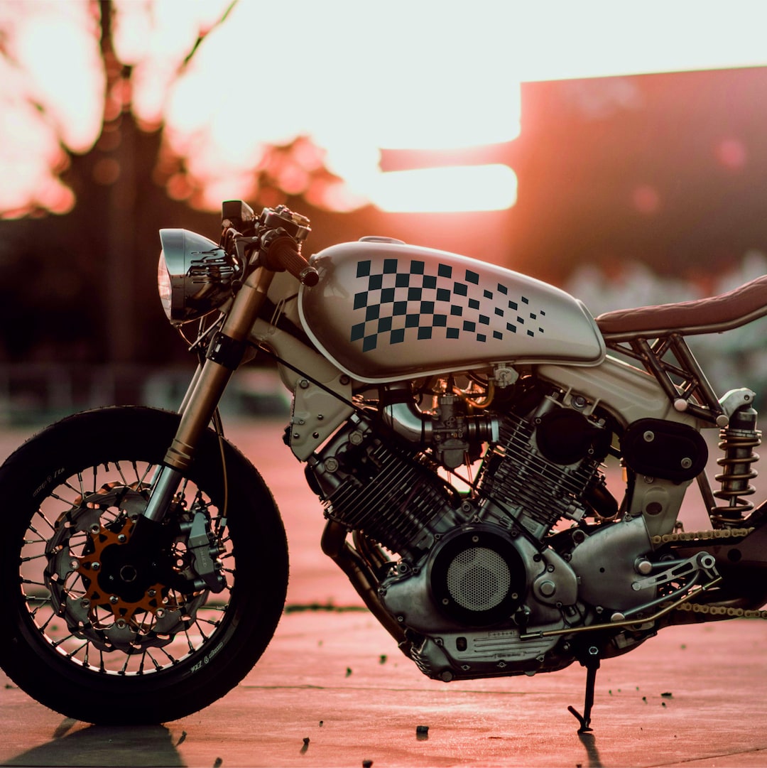 Motorcycle Tank Stripes Sticker, Motorcycle Racing Stripes, Caffe Racer ...