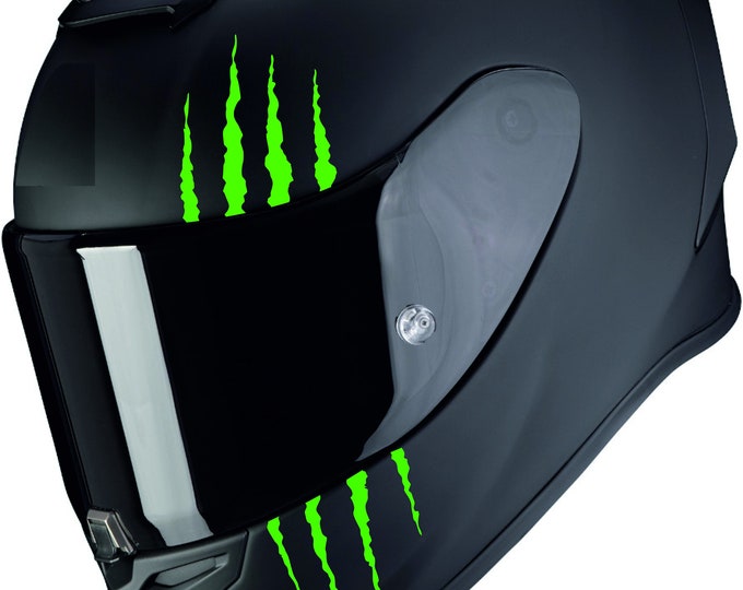Motorcycle Helmet Sticker | Motorbike Sticker | Claw Claws Scratches ...