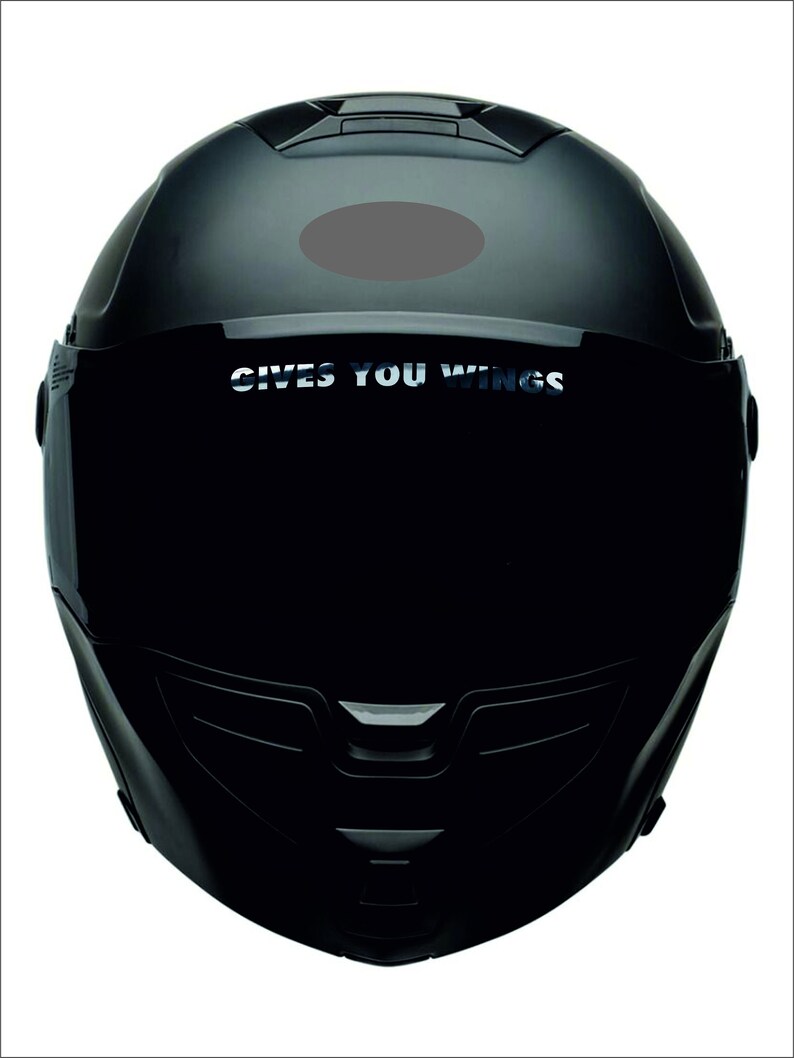 Sticker for Motorcycle Visor gives YOU Wings Text - Etsy
