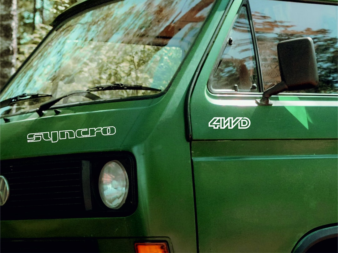 4WD Syncro Aufkleber Set, Bulli Beschriftung Set, VW T3 Syncro 4WD ...