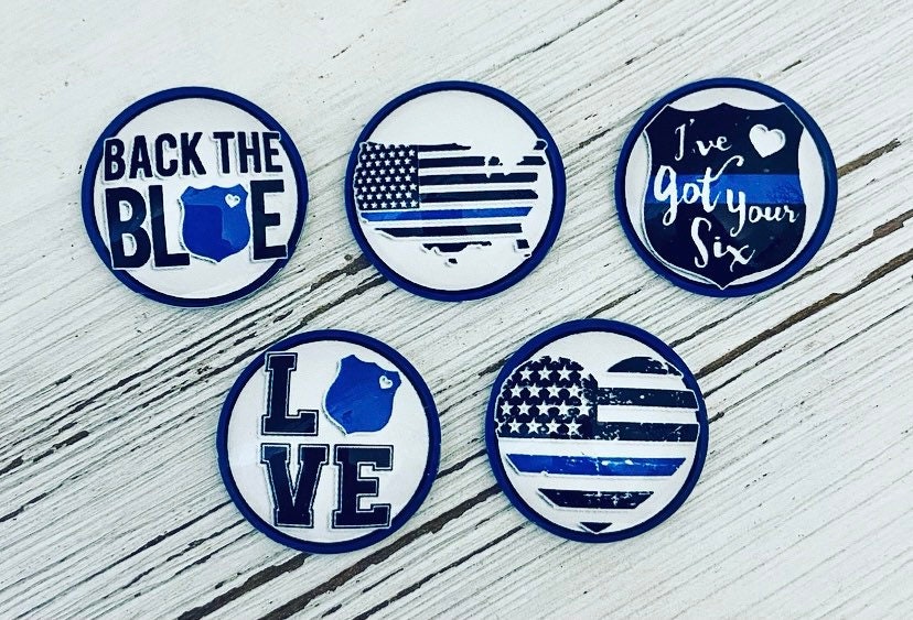 Back the Blue Refrigerator Magnets Police Fridge Magnets | Etsy