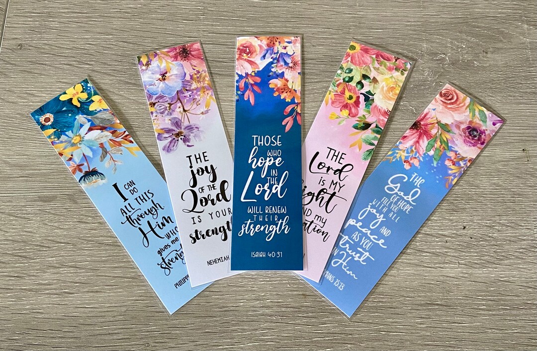 Scripture Bookmarks, Laminated Bookmarks, Bulk Christian Gifts for ...
