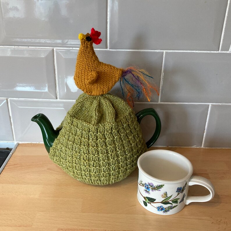 Hand Knitted Cockerel Tea Cosies - Etsy
