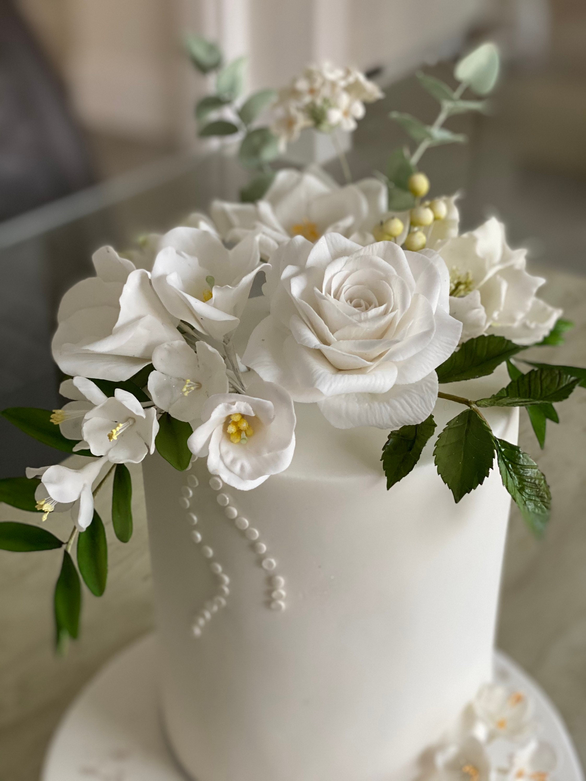 Sugar Flower Cake Toppers Etsy