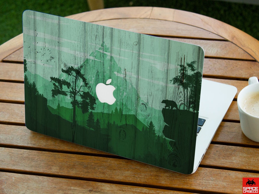 Green Wood MacBook Hard Plastic Shell Case Forest Trees Mountain ...