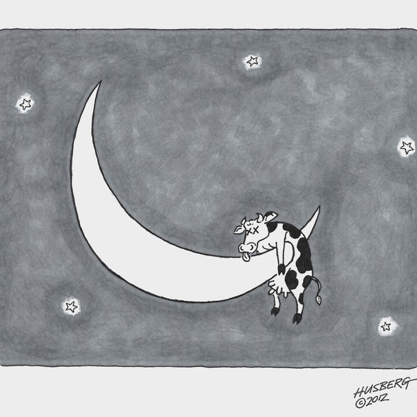 Cow Over Moon - Etsy