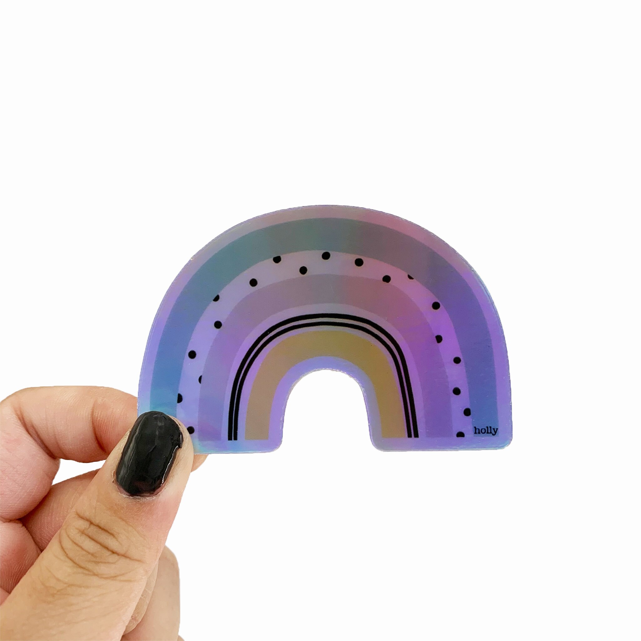 Pastel Rainbow Holographic Sticker 3 Vinyl Sticker | Etsy