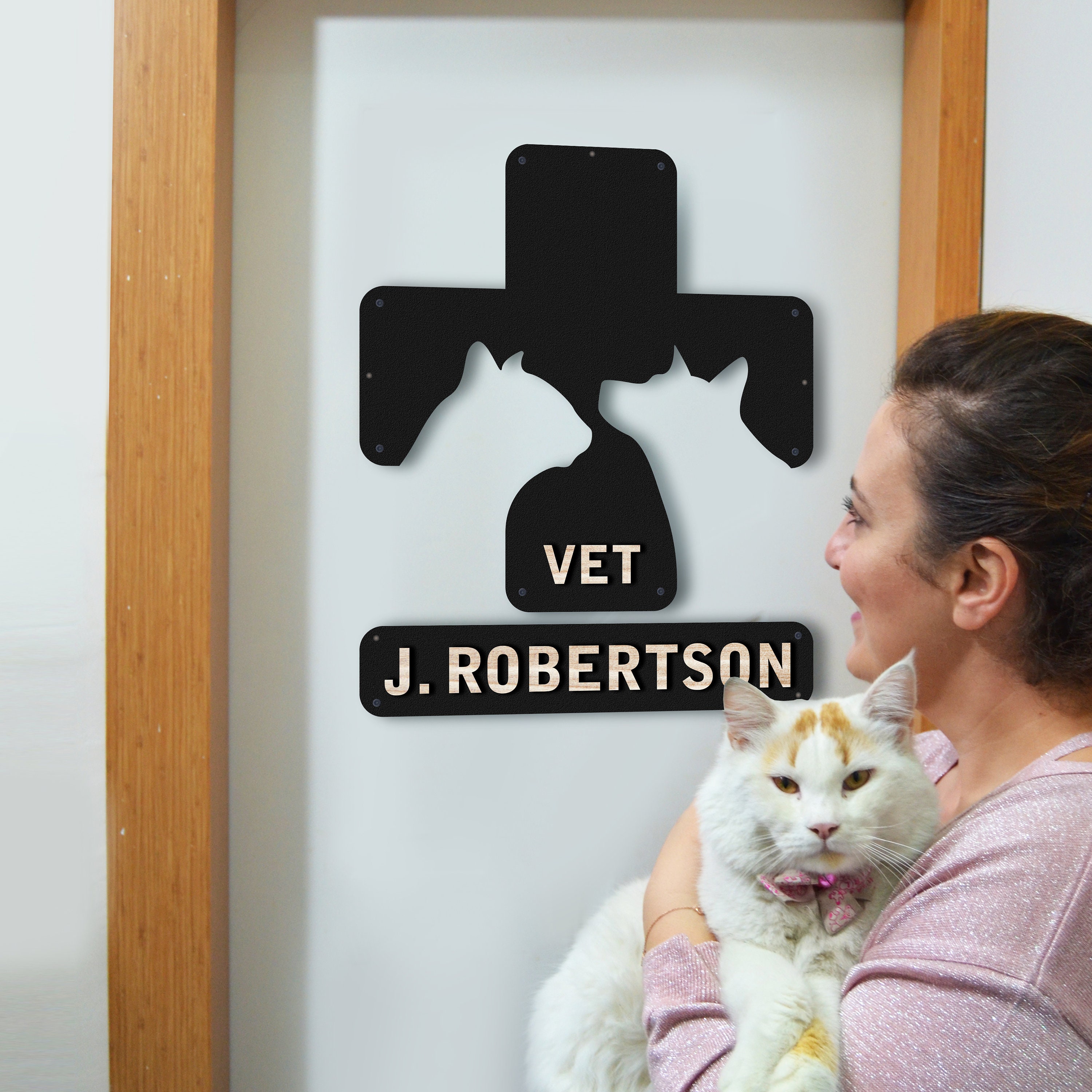 Personalized Custom Metal Monogram Sign for Veterinary Office Gift ...