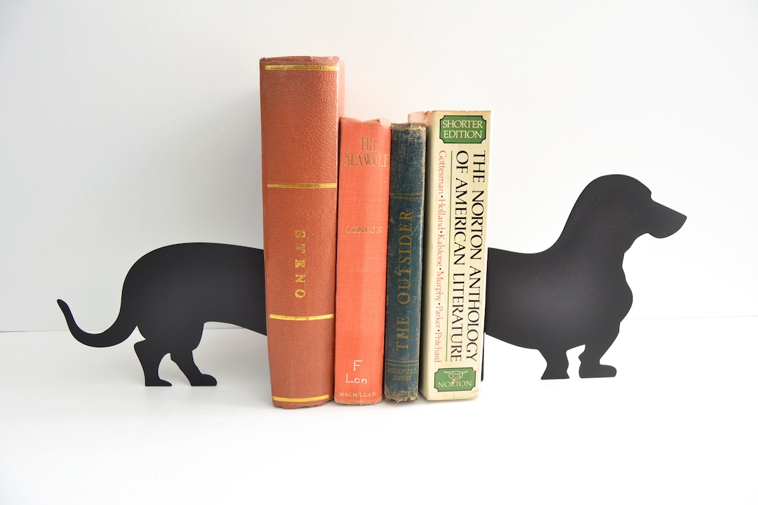 Metal Dog Bookend , Metal Wall Art Home Decor Use at Library Bookcase ...