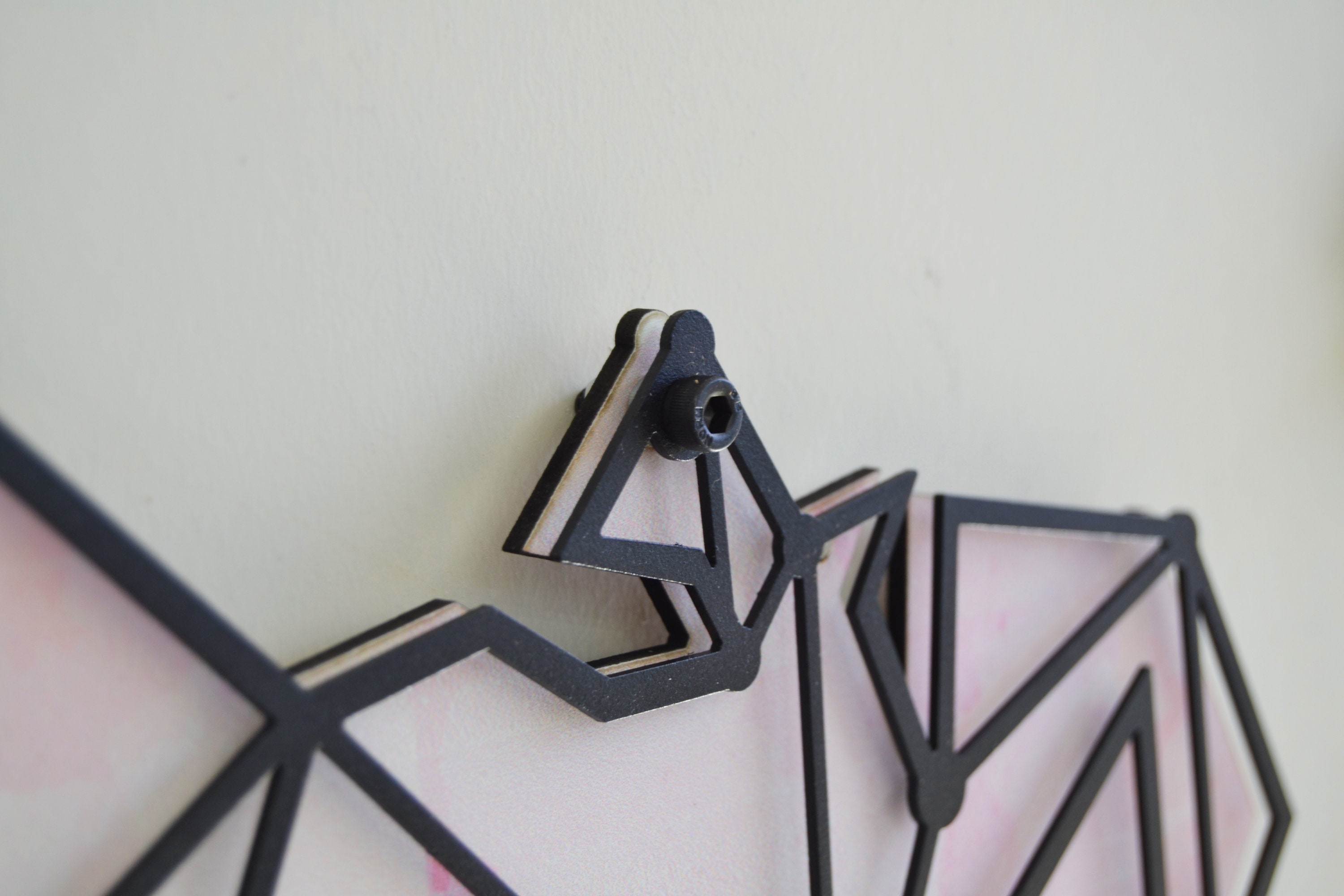 Metal World Map with Pastel Color Wood MDF Metal Wall Art | Etsy