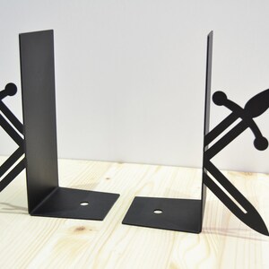Sword Metal Bookend , Metal Wall Art Home Decor Use at Library Bookcase ...