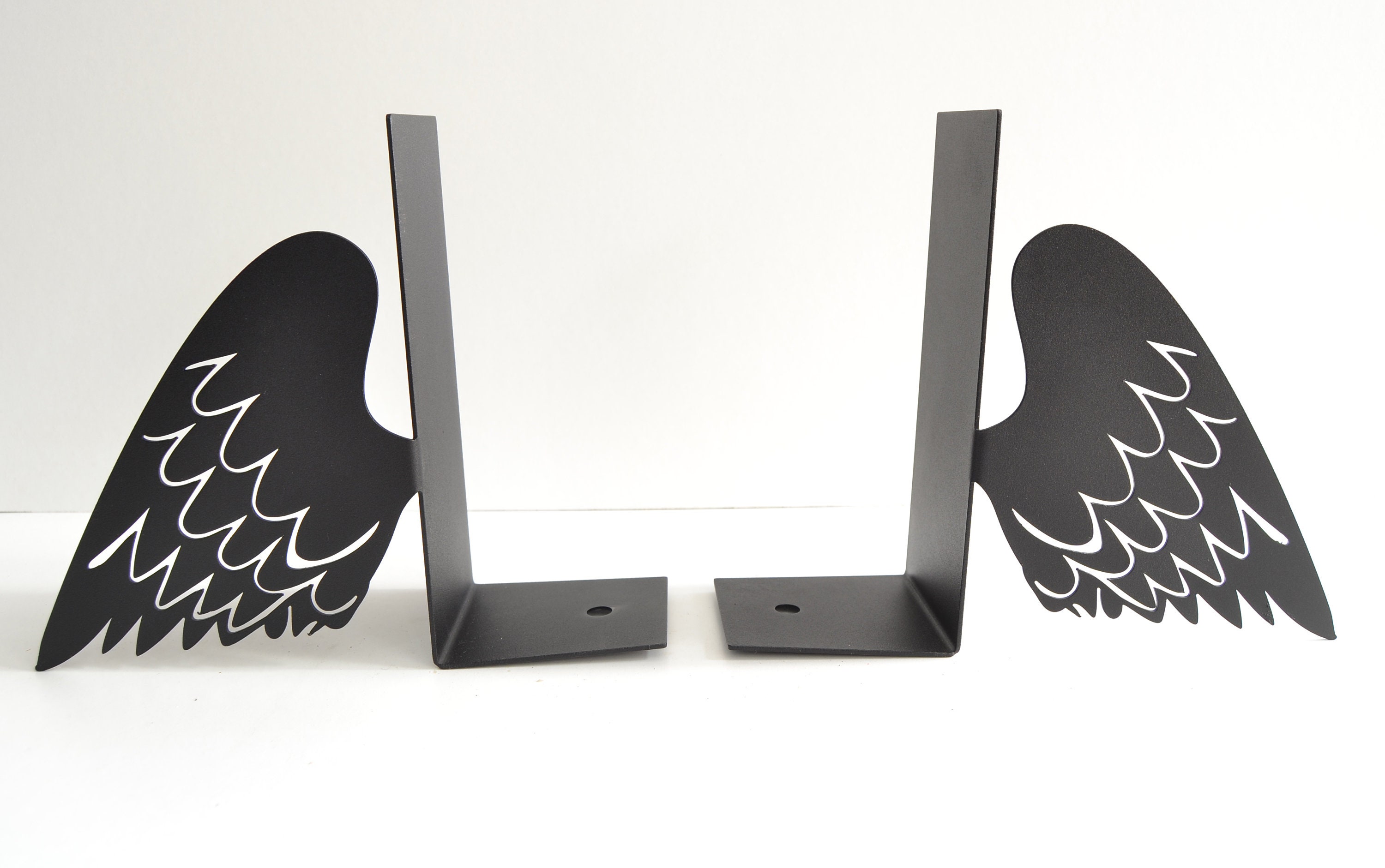 Angel Wing Metal Bookend, Metal Wall Art Home Decor Use at Library ...
