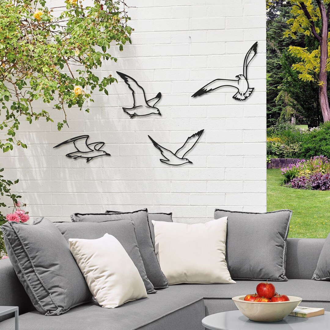 Metal Bird Art - Garden Patio Decor - Metal Wall Art - Housewarming ...