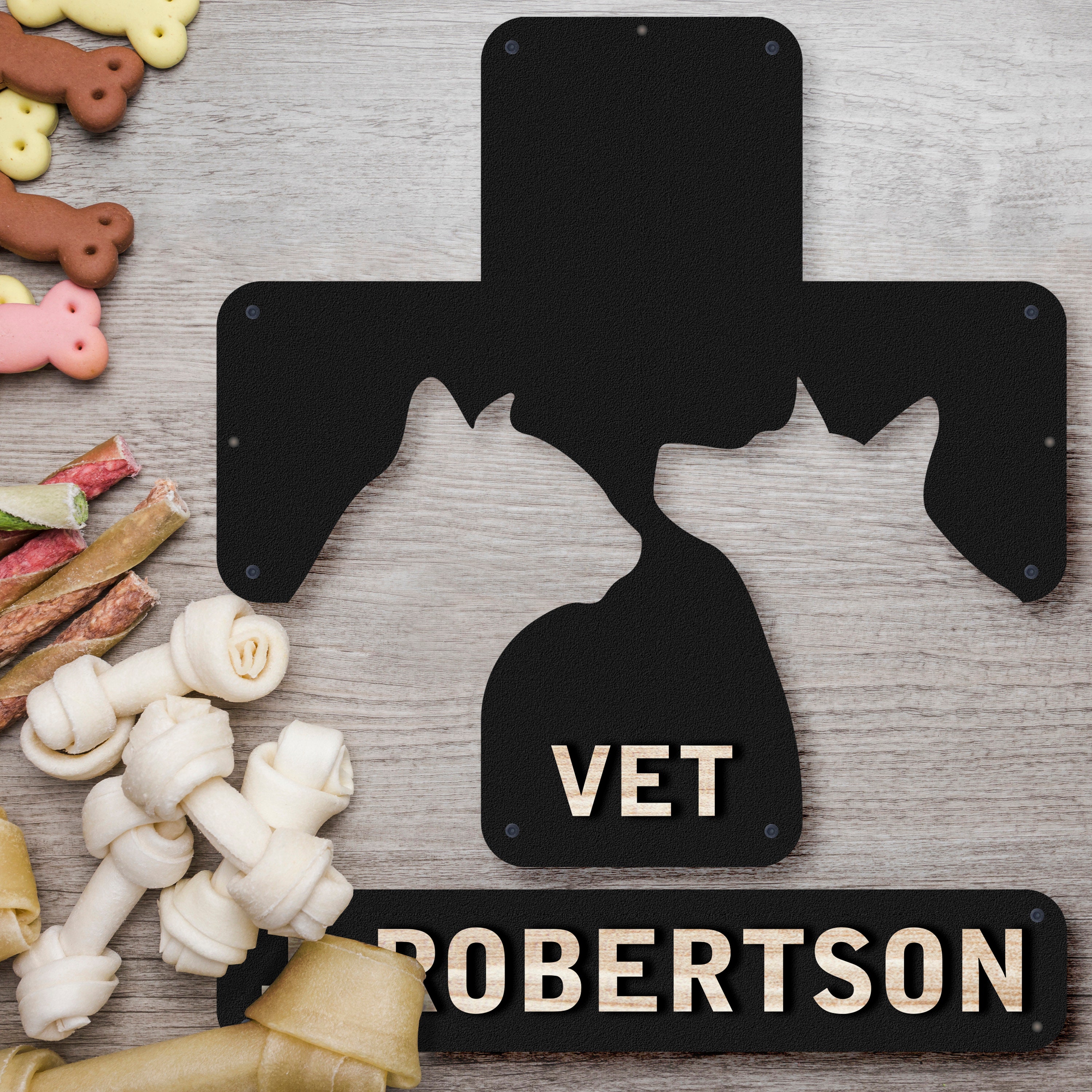 Personalized Custom Metal Monogram Sign for Veterinary Office Gift ...