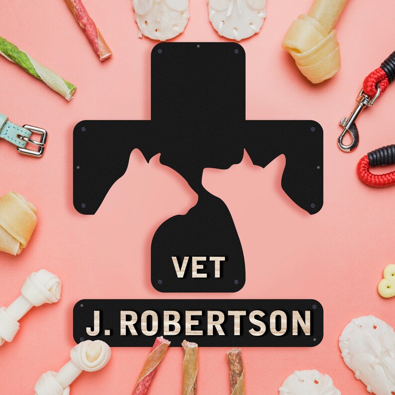 Personalized Custom Metal Monogram Sign for Veterinary Office - Etsy