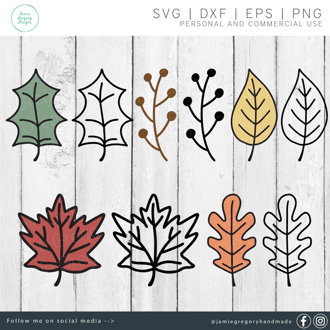 Fall Leaves Svg Bundle - Fall Leaf Svg Bundle - Fall Leaves Svg - Fall ...