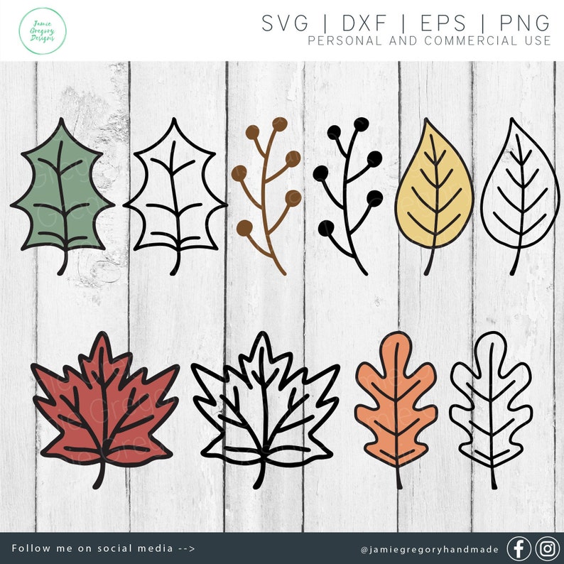 Fall Leaves Svg Bundle Fall Leaf Svg Bundle Fall Leaves | Etsy