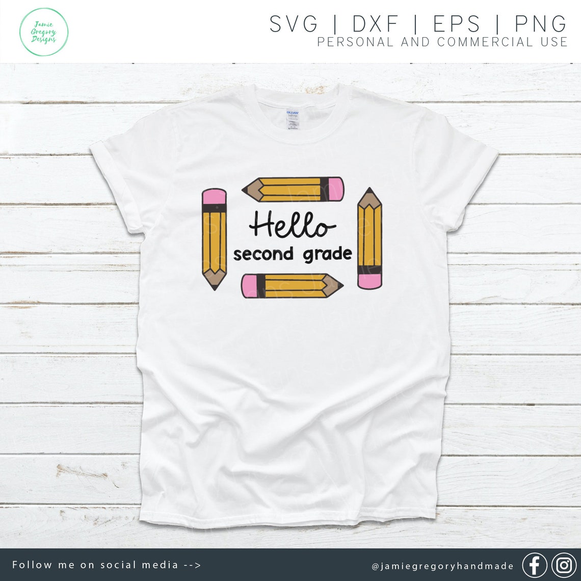Hello Second Grade svg Second Grade svg Back to School svg | Etsy