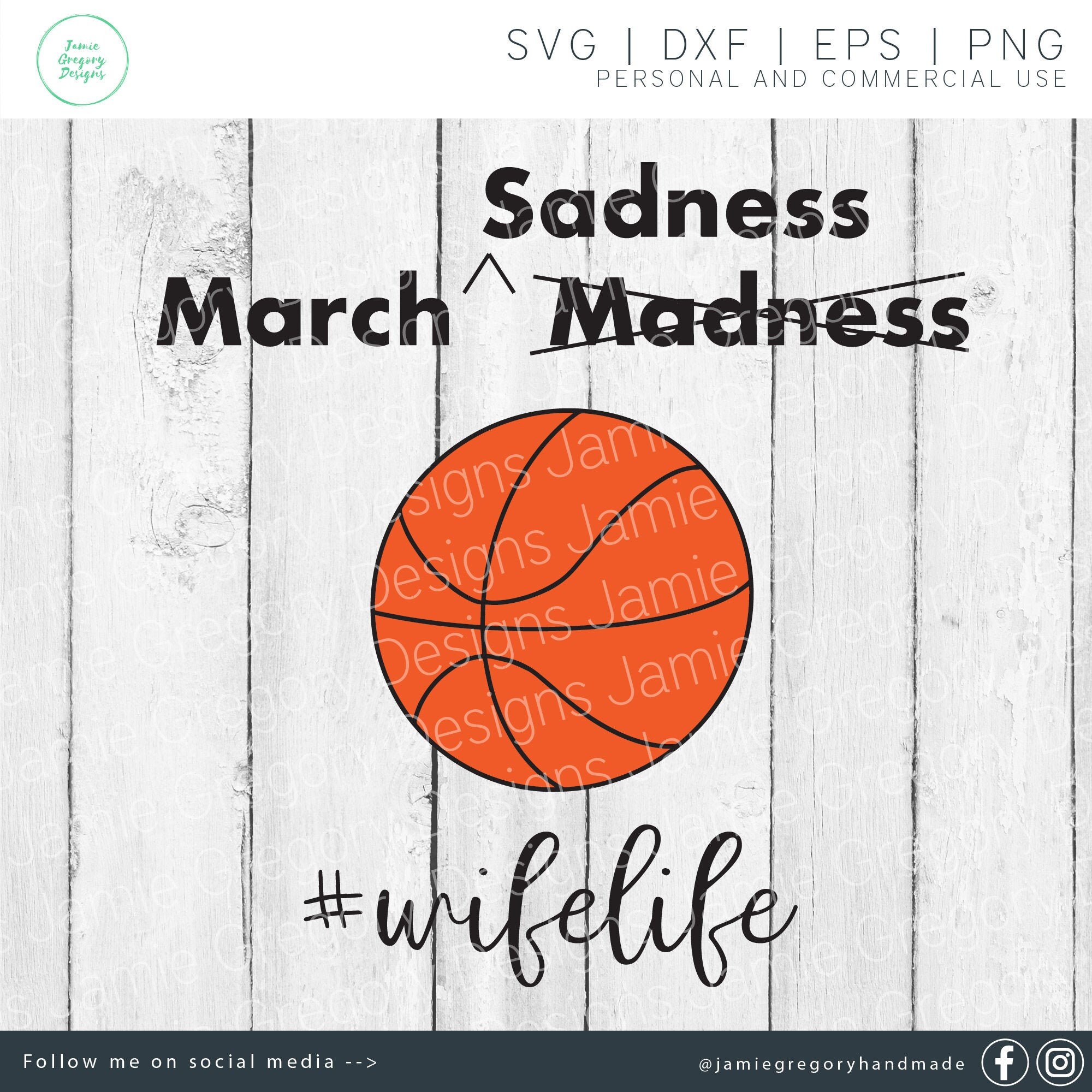 March Madness Svg Basketball Svg Wife Life Svg March | Etsy