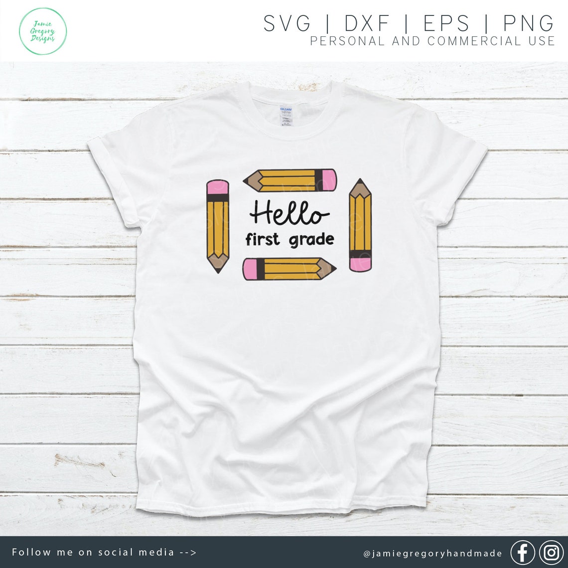 Hello First Grade Svg First Grade Svg Back to School Svg - Etsy