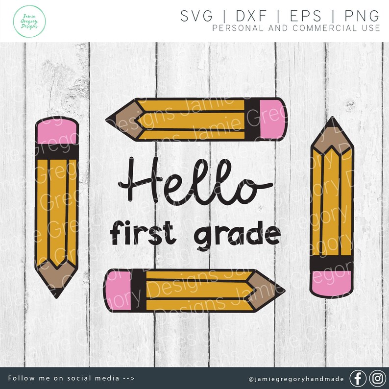 Hello First Grade Svg First Grade Svg Back to School Svg - Etsy