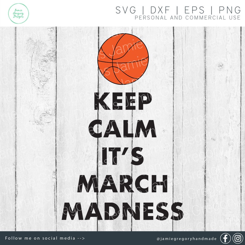 Keep Calm It's March Madness Svg March Madness Svg - Etsy