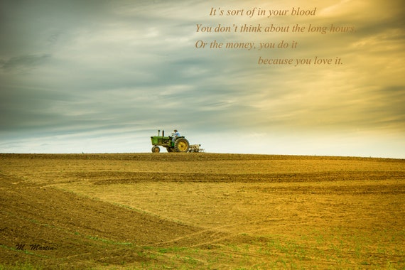 God Made a Farmer Photo Farmer on Tractor in Field Art Print | Etsy