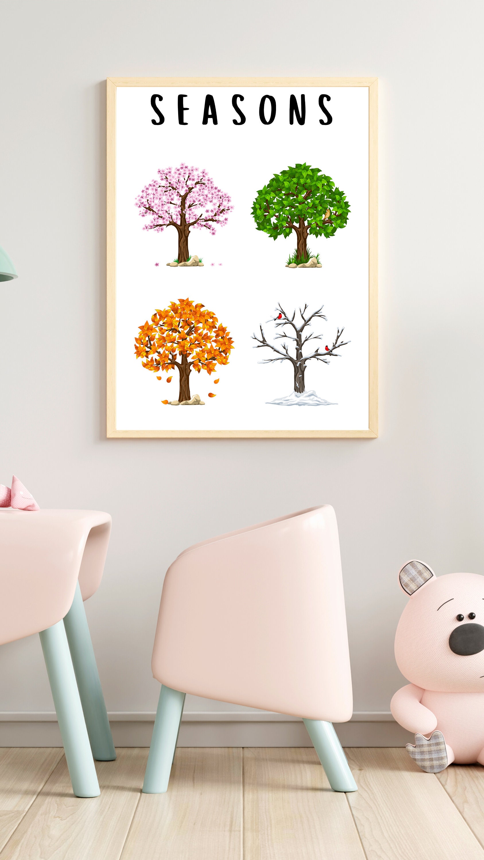 Seasons Educational Poster: Digital Download for Montessori Decor in ...