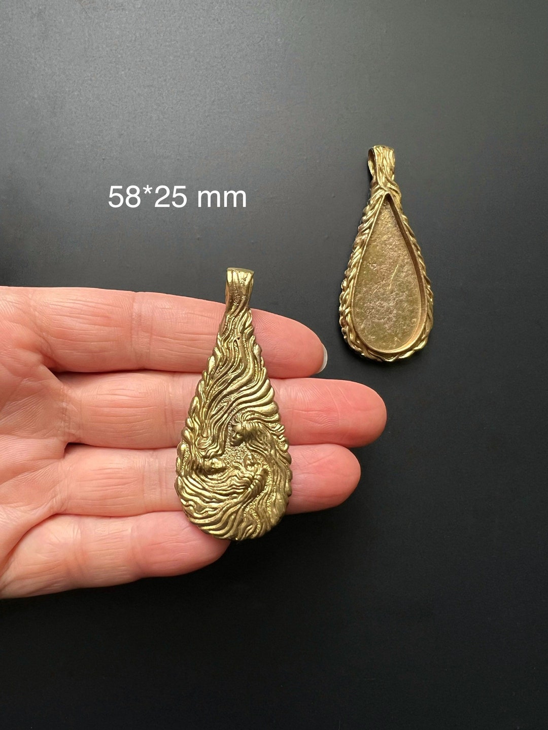 025 Drop Blank for Pendant blank 5825 Mm. Blank for Resin, for Mosaic ...