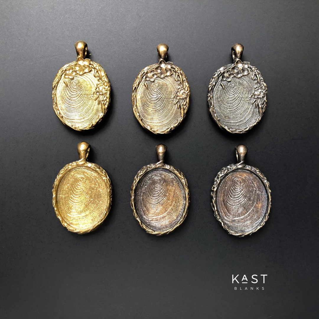 003 1pc Oval Base Pendant (blank 32*25 Mm) for Necklaces, Resin or ...