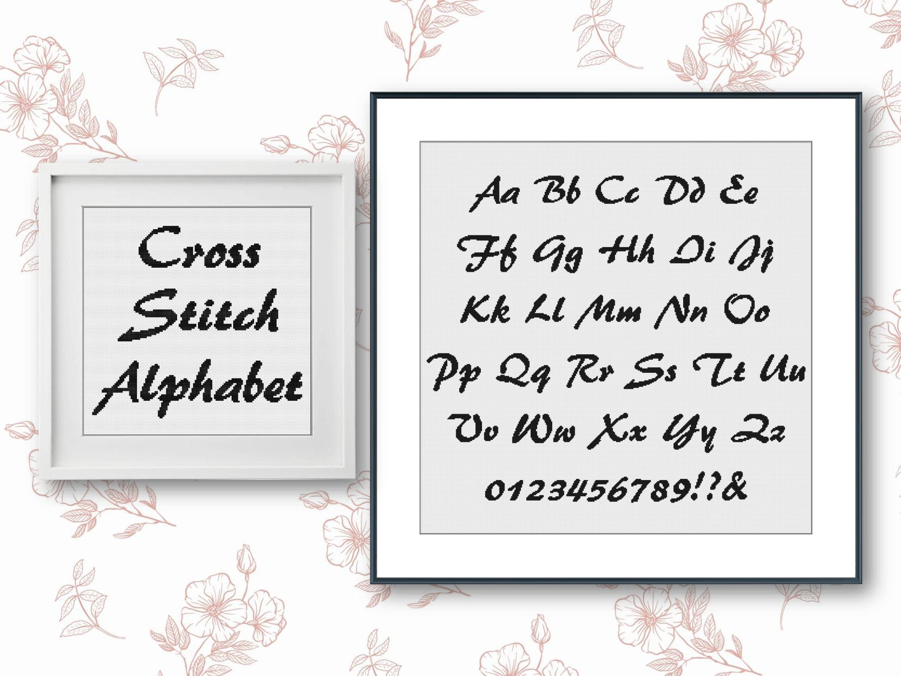 Handwriting Cross Stitch Alphabet Pattern Cursive Cross - Etsy