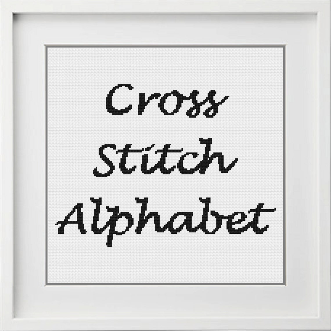 Cursive Cross Stitch Alphabet Pattern Modern Cross Stitch | Etsy