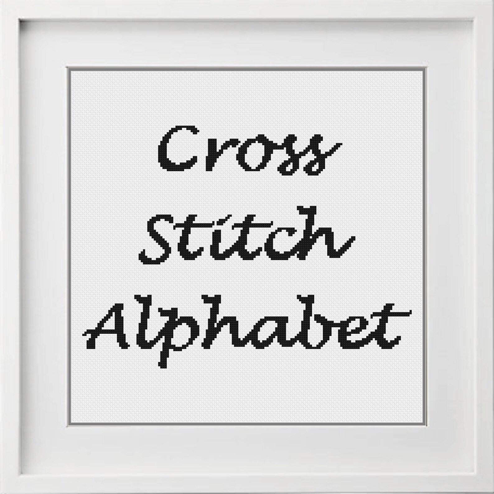 Cursive Cross Stitch Alphabet Pattern, Modern Cross Stitch Letters ...