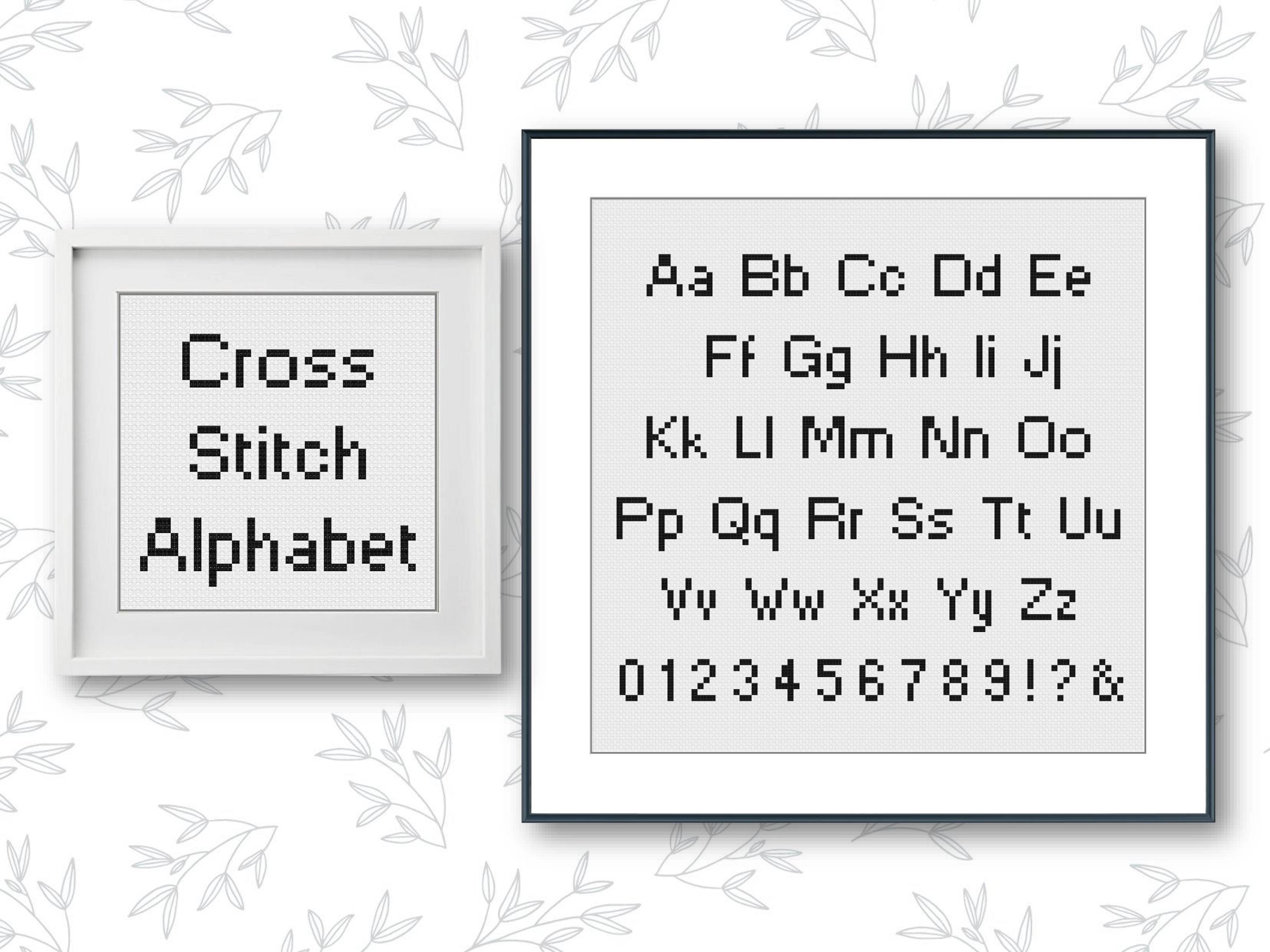 Easy Cross Stitch Letters, Classic Cross Stitch Alphabet Pattern, Basic ...